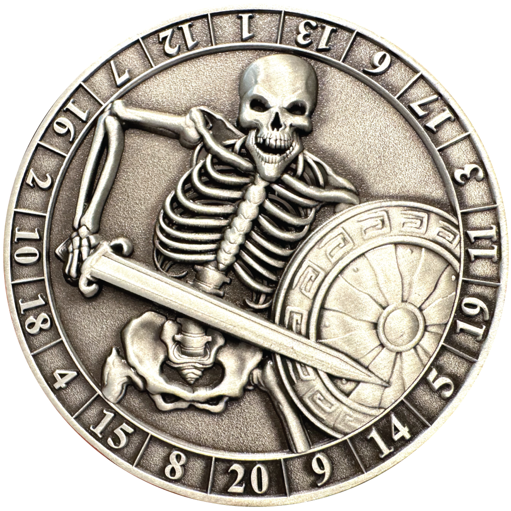 Dice Coin D20 Skeleton (Backorder) – QM Direct